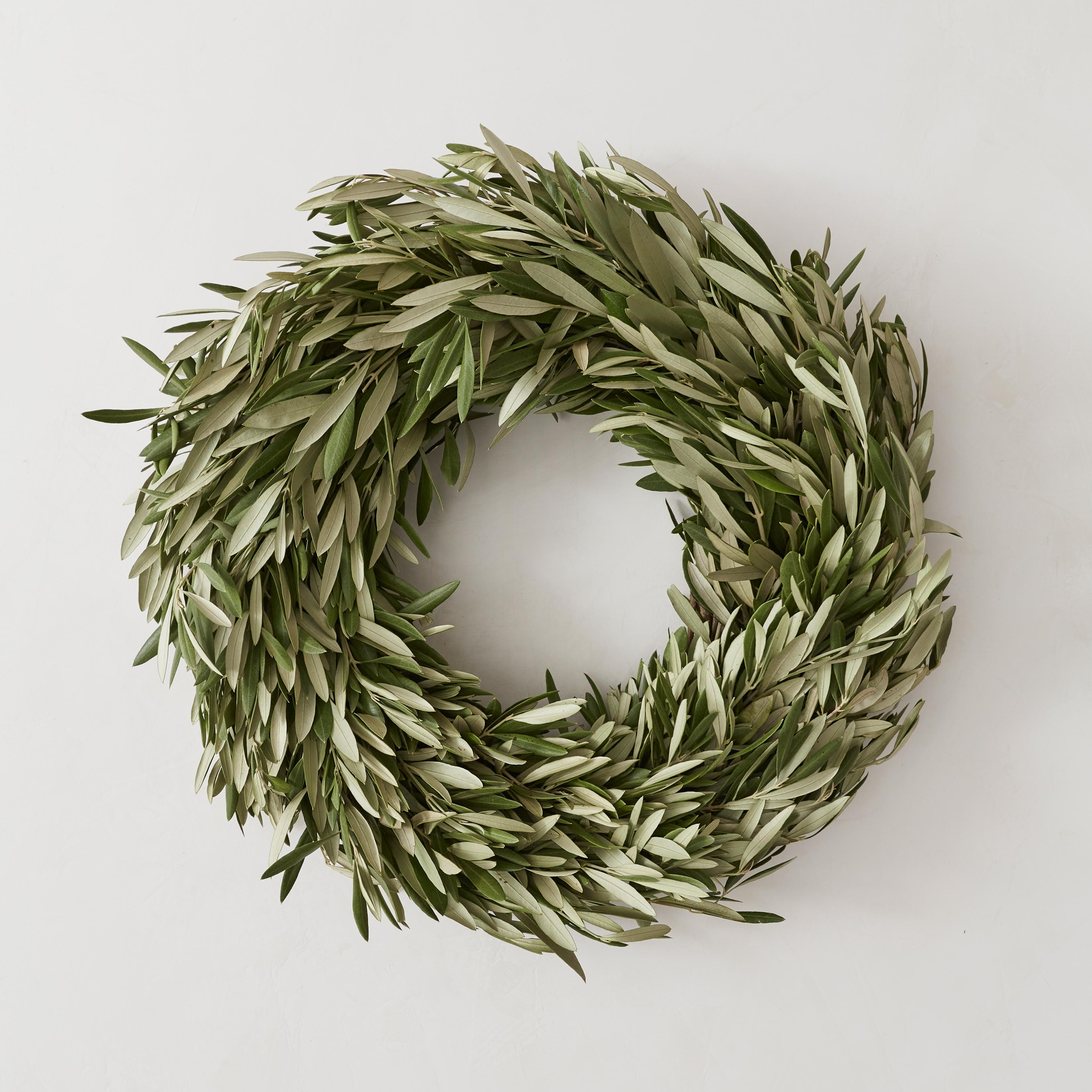 Olive Wreath Handmade Decorative Olive Wreath With Golden Patina On